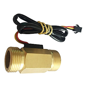 4 Water Flow Sensor Food-Grade Switches Effect Flowmeter Fluid Meter Counter 1-30L/min Water Flow Sensor 3/4 Npt