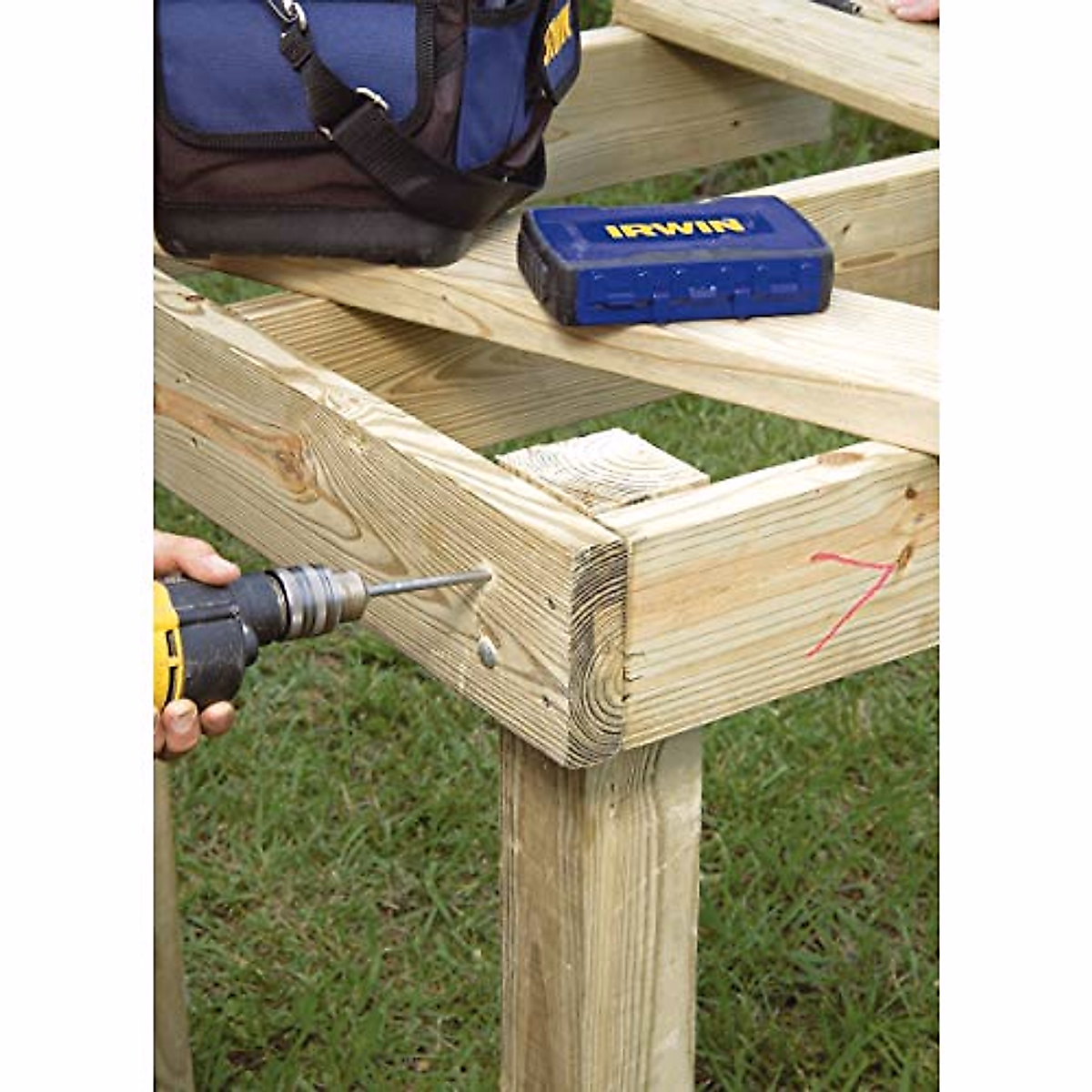 IRWIN Tools SPEEDBOR Blue Groove Pro Spade Bit Set with Case, 8-Piece (341008)