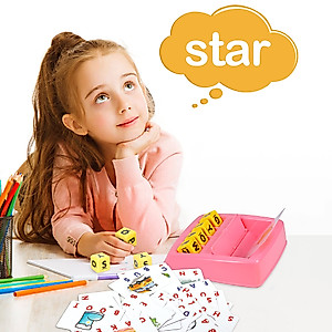 Fenikso Matching Letter Game, Alphabet Spelling & Reading Words, Objects & Color Recognition, Early Learning Educational Toy for Preschooler & Kindergarten Kids Over 3-8 Years Old, Best Gifts