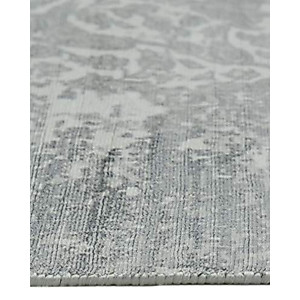 Handmade Modern Contemporary Gray Area Rug 8 x 10