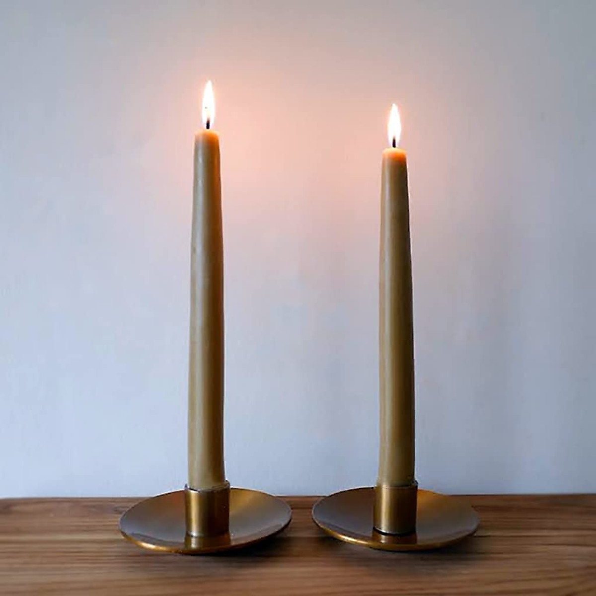 Candlestock Real Bayberry Taper Candle Pair 8 inch - Pure Bayberry and Pure Beeswax Blend - Dripless Taper Candle Pair - Bayberry Candles