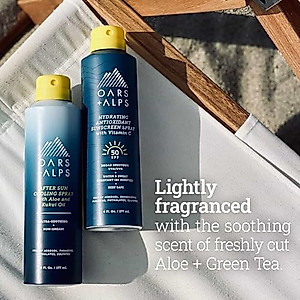 Oars + Alps After Sun Cooling Spray, Includes Aloe Vera and Niacinamide with a Green Tea Scent, 6 Fl Oz