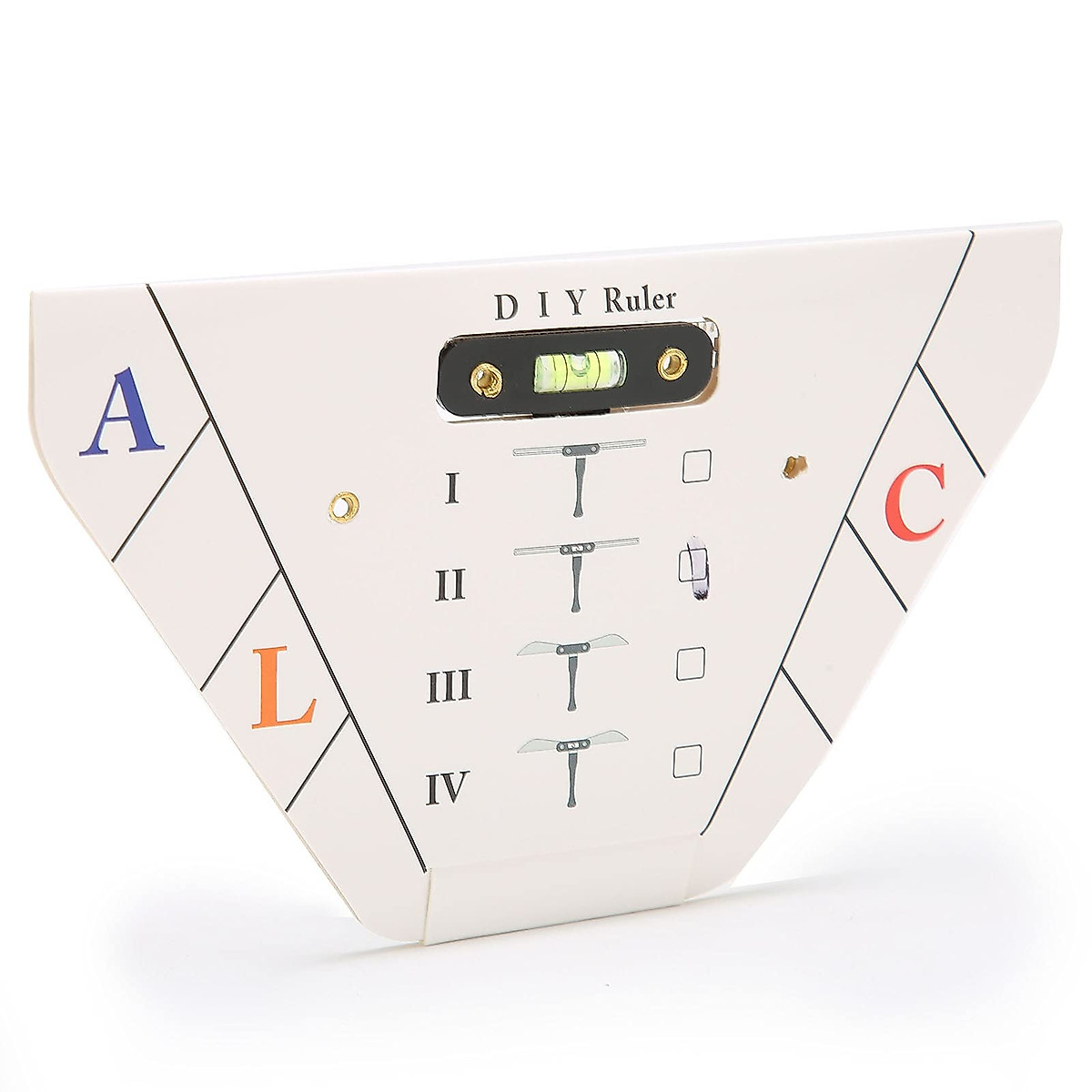 Eyebrow Ruler, Eyebrow Tattoo Shaper Stencil Stainless Steel Semi‑Permanent Eyebrow Measuring Tool Eyebrow Makeup Template Ruler Eyebrow Stencil Ruler Sticker(Ⅱ(Level Meter Dragonfly Ruler))