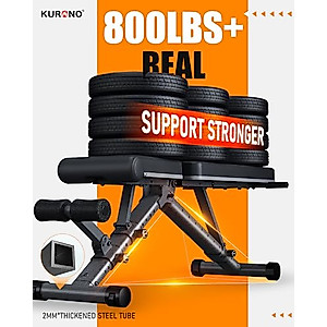 BARWING Adjustable Weight Bench 111, 800 LB Heavy Duty Incline Decline Bench for Home Gym, Easy Assembly Foldable Training Lifting Bench