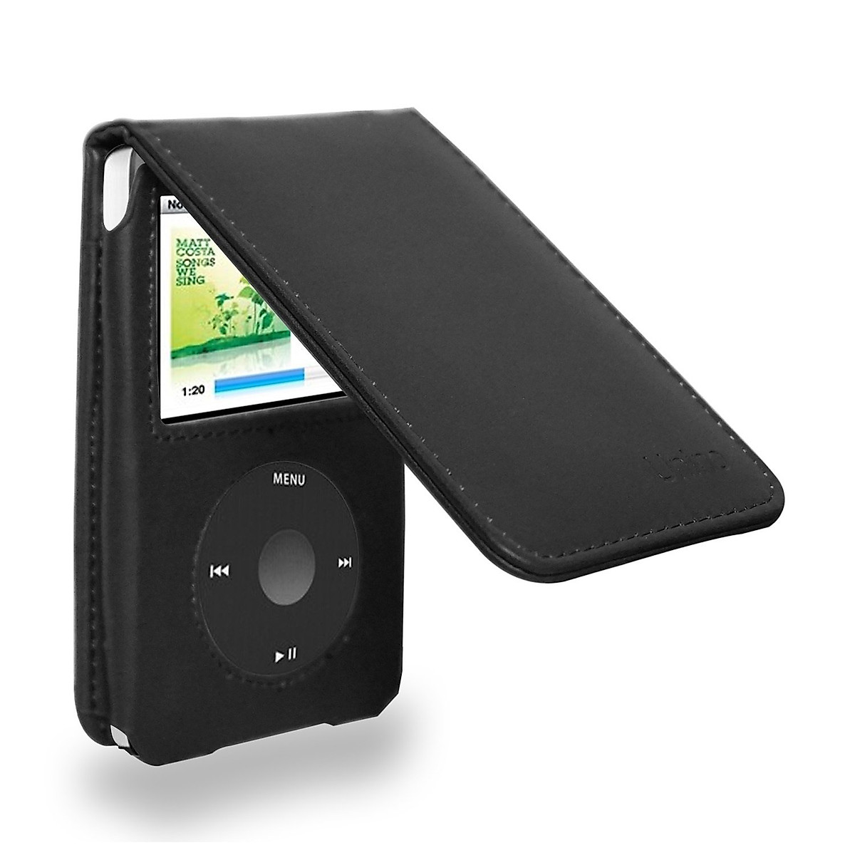 P/U Leather Flip Case with Removable Belt Clip for Apple iPod 80/120/160 GB (Faux Leather) -*Newly Improved Version*