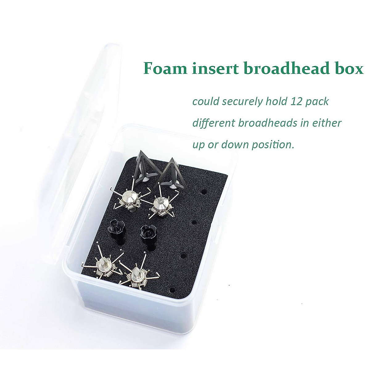 Ontsho 100 Grain Small Game Broadheads 12PK Judo Points with Broadhead Case Small Game Arrow Tips Screw-in Arrowheads