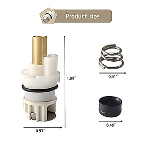 RP25513 RP24096 Faucet Stem Unit Assembly Kits for Two Handle Faucets Cartridge with RP4993 Rubber Seat and Spring, for Bathtub Shower Sink Bathroom Faucet (Not for Self Contained Faucets), 2 Pack