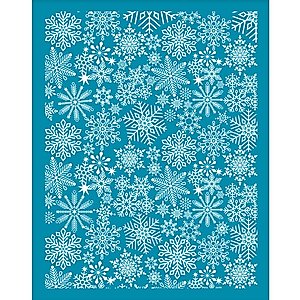 OLYCRAFT 4x5 Inch Clay Stencils Snowflake Pattern Silk Screen for Polymer Clay Christmas Snowflake Silk Screen Stencils Mesh Transfer Stencils Mesh Stencil for Polymer Clay Jewelry Making