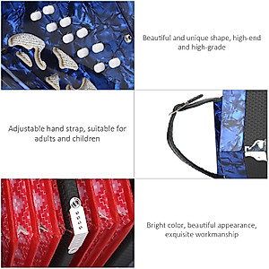 Concertina Accordion Portable 20 Keys 40 Tones Professional Musical Instrument Hand Piano Accordion for Adults Students Beginners with Carrying Bag 18 x 17 x 17cm / 7.1 x 6.7 x 6.7in (Royal Blue)