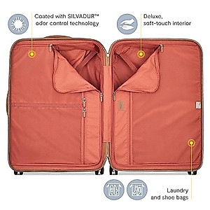 DELSEY Paris Chatelet Hardside 2.0 Luggage with Spinner Wheels, Angora, Checked-Medium 24 Inch