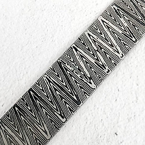 HAND FORGED DAMASCUS STEEL BILLET BAR FIRE PATTERN LIGHTNING 150x25x3mm