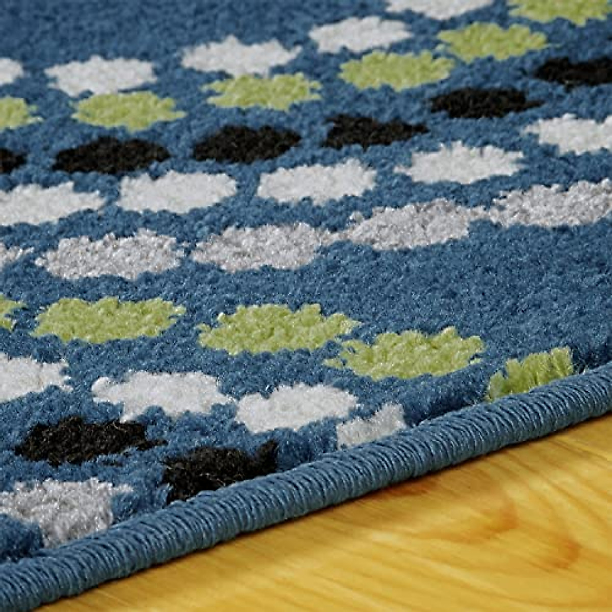 Superior Burgess Collection, 6mm Pile Height with Jute Backing, Quality and Affordable Area Rugs, 6' x 9' Blue