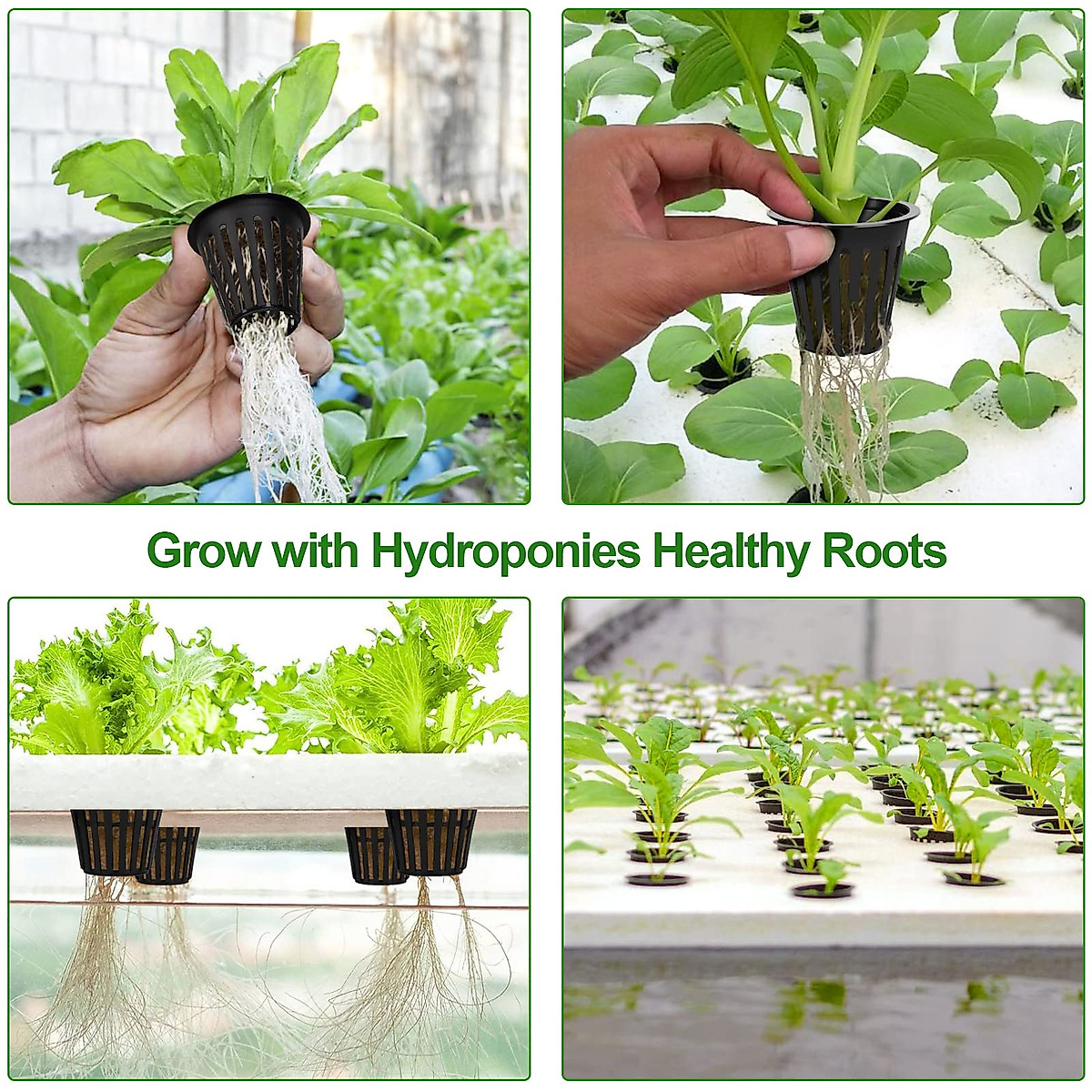 HXSEMAYIG 50PCS 2 inch Net Pots, Hydroponics Cup, Net Cups for Indoor or Outdoor Growing