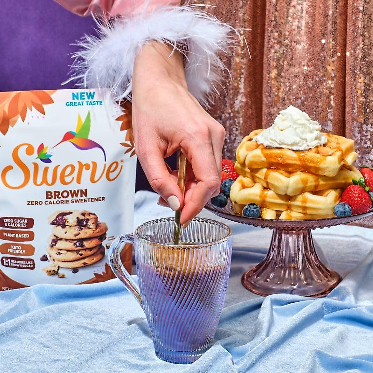 Swerve Ultimate Sugar Replacement Sweetener, Brown Sugar Substitute, Zero Calorie, Keto Friendly, Zero Sugar, Non-Glycemic, Gluten Free, 48 ounces