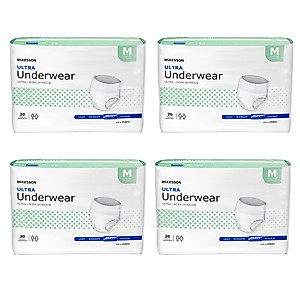 McKesson Ultra Underwear, Incontinence, Heavy Absorbency, Medium, 80 Count