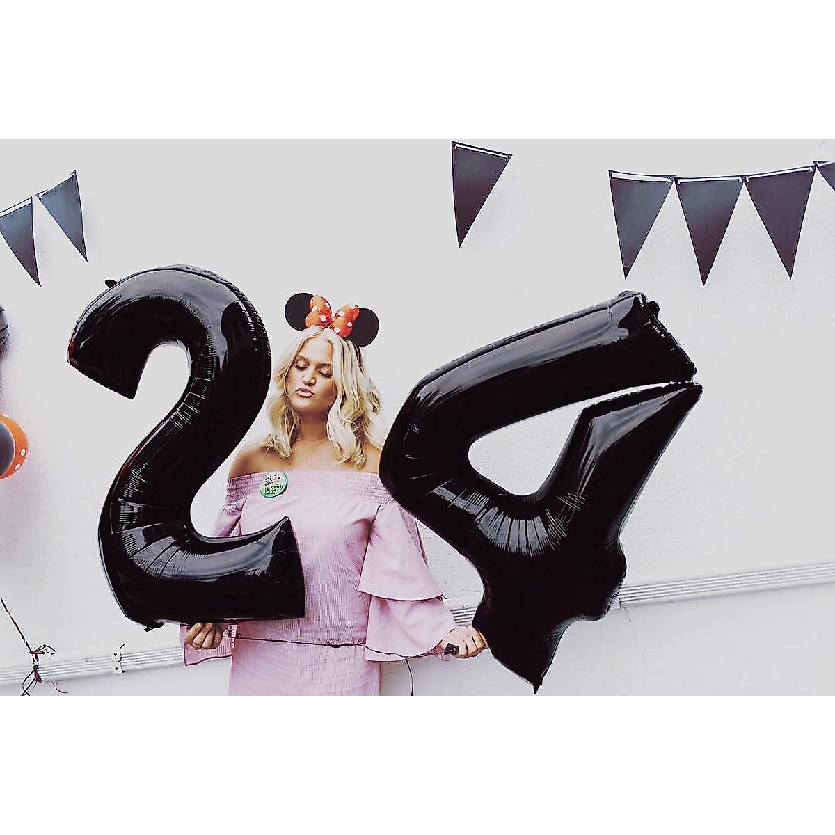 40 Inch Large Black Number 9 Balloon Extra Big Size Jumbo Digit Mylar Foil Helium Balloons for Birthday Party Celebration Decorations Graduations Wedding Anniversary Baby Shower Supplies Photo Shoot