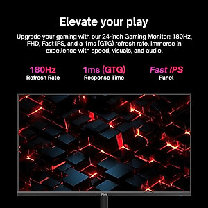 Pixio PX248 Prime V2 24 inch 180Hz Refresh Rate FHD 1080p Resolution IPS Panel 1ms GTG Response Time Adaptive Sync LCD Gaming Monitor