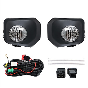 WFLNHB Fog Lights Replacement for 2016-2020 Toyota Tacoma SR SR5 Clear Lens with Front Bumper Bezel Wires Switch Bulbs Left+Right Side (Passenger & Driver Side),Pack of 2