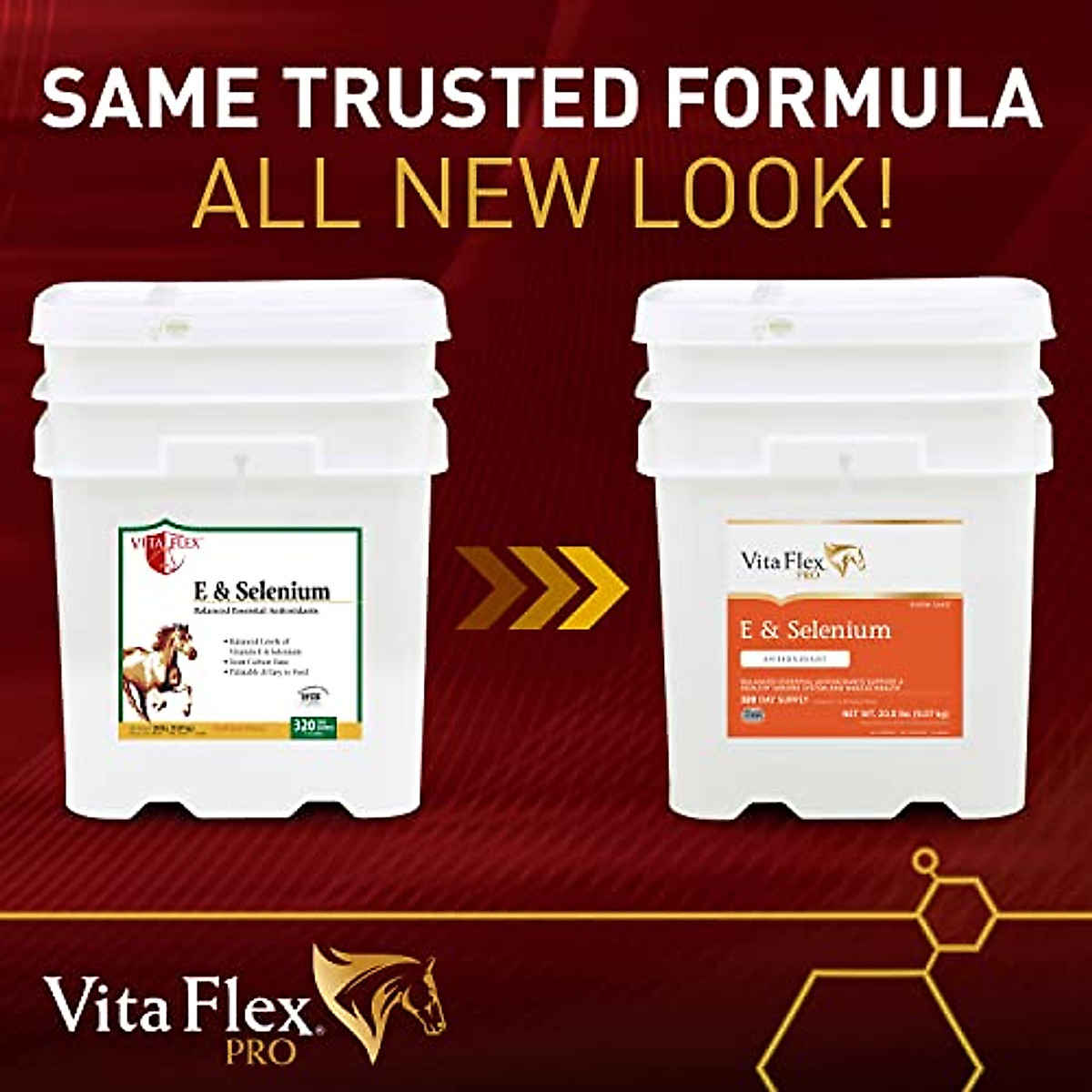 Vita Flex Pro E and Horse Selenium Supplement, Balanced Essential Antioxidants, 20 Pound, 320-Day Supply