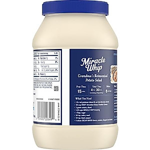 Miracle Whip Dressing, for a Keto and Low Carb Lifestyle, (30 fl oz Jar)