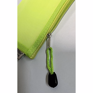 Happyupcity 2PCS Creen Mesh Nylon Storage Bag with Zipper Small Makeup Bag Toothbrush Toothpaste Cosmetic Tools Holder Portable Reusable Pocket for Travel Vacation Business Trip ColorRandom