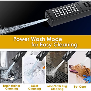 Shower Head Combo,10 Inch High Pressure Rain Shower Head with 11 Inch Adjustable Extension Arm and 3 Settings Handheld,Powerful Shower Spray Against Low Pressure Water with Long Hose