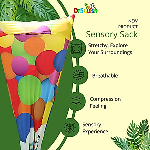 Dr Squish Sensory Sock - Bag - Sack - Washable - Body Pod - Comfortable Blanket - Blankets & Throws - Full Body wrap - Self Soothing - Wearable Blanket for Kids (3-5 years, 40 x 27 Inch)