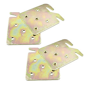 LifCratms 4Pcs Wood Bed Rail Hook Plates, Heavy Duty Bed Rail Fitting Bracket with Mounting Screws, Bed Frame Hardware Claw Hook Plate for Headboard and Footboard