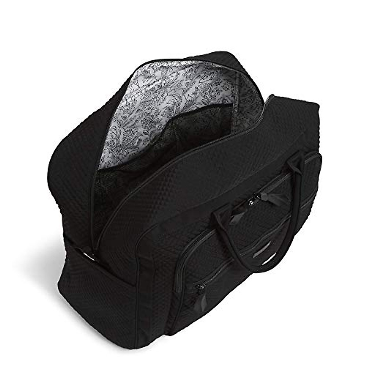 Vera Bradley Women's Microfiber Grand Weekender Travel Bag, Black, One Size