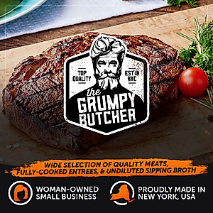 Grumpy Butcher Ribeye Steaks, 4 Pack (14 oz each) - Prime Steak House Quality Ribeye Steak Meat - With Steaks Gift Packages Specials Option