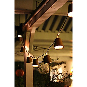 Threshold 10 Count Patio Indoor / Outdoor Weather Resistant Decorative Summer String Lights, Rustic Cork Cover with Subtle Light
