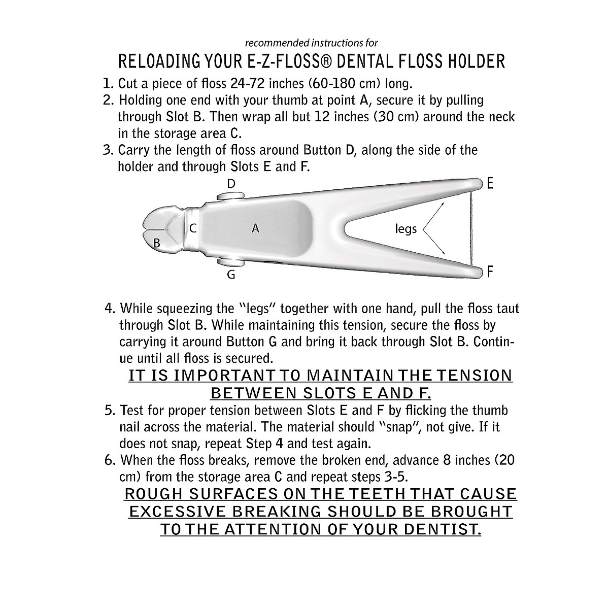 E-Z Floss Dental Floss Holder (Purple, Orange, Pink)