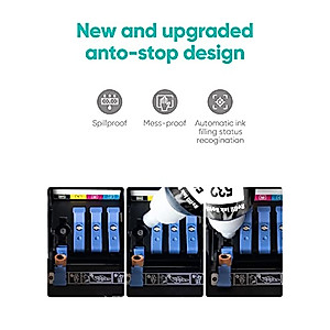ecodot Compatible Refill Ink Bottles Replacement for Epson 532 T532 Use with ET-M1100 ET-M1120 ET-M1170 ET-M2170 ET-M3170 ET-M3180 Printer (2 Black)