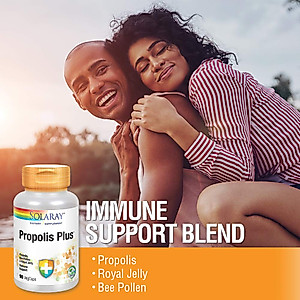 SOLARAY Propolis Plus | Healthy Immune System Support with Propolis, Bee Pollen & Royal Jelly | 90 VegCaps