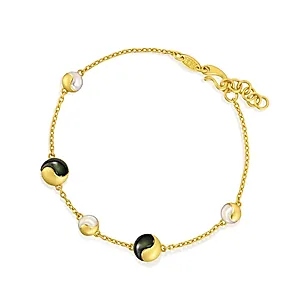 CHOW SANG SANG 999 24K Gold Taijitu Bracelet 92497B | 7.4", (19 CM)