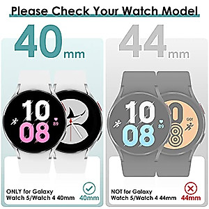 3 Pack Galaxy Watch 5/Galaxy Watch 4 Screen Protector 40mm, QIBOX Soft TPU Protective Case Accessories Compatible with Samsung Galaxy Watch 5 & Watch4, 40mm [Ultra-Thin] [All-Around]