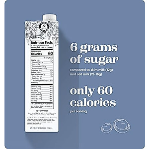 milkadamia Macadamia Milk - Creamy - 32 Fl Oz (Pack of 6) - Lactose Free Milk, Vegan Shelf Stable Milk, Plant Based Non Dairy Milk, Organic Dairy Free Macadamia Nut Milk