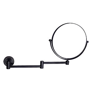 LEEOX Makeup Mirror, 3X Magnification Bathroom Mirror Round Shape Folding Extendable Cosmetic Vanity Mirror (Color : Black, Size : 8inch 3X)