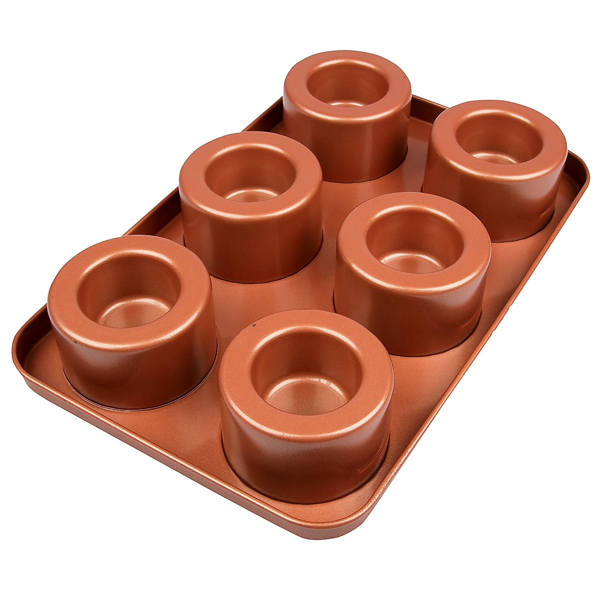 COOK'S CHOICE 2-In-1 Better Baker Edible Food Bowl & Muffin Maker- Simply Flip to Bake six 3" Bowls or Cupcakes- Stainless Steel Non-Stick Bakeware Pan - Perfect for Appetizers & Desserts