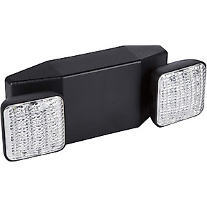 Morris 73427 Square Head LED Emergency Light, High Output Remote Capable, Black
