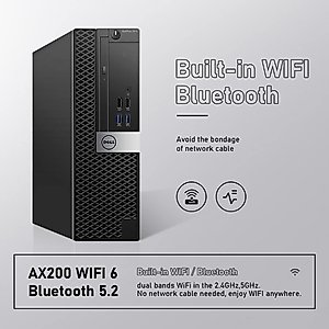 Dell OptiPlex 7040 SFF Desktop Computer PC Intel Quad Core i7-6700 3.20GHz AX200 Built-in WIFI 6 Bluetooth 32GB DDR4 New 1TB NVMe M.2 SSD 2TB HDD HDMI Wireless Keyboard & Mouse Windows10 Pro (Renewed)