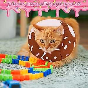 GGSTDDUP Cat Cone Collar Soft Cat Recovery Collar Adjustable Cat and Dog Cone Postoperative Recovery Collar Elizabethan Collar for Cats and Small Dogs(Brown S)