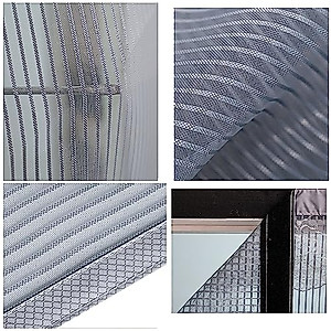 Magnetic Screen Door Pet and Kid Friendly Mosquito Curtain Self Sealing Mesh Curtain Full Frame Hook & Loop for Patio Doors -D-100x220cm(39x87inch)