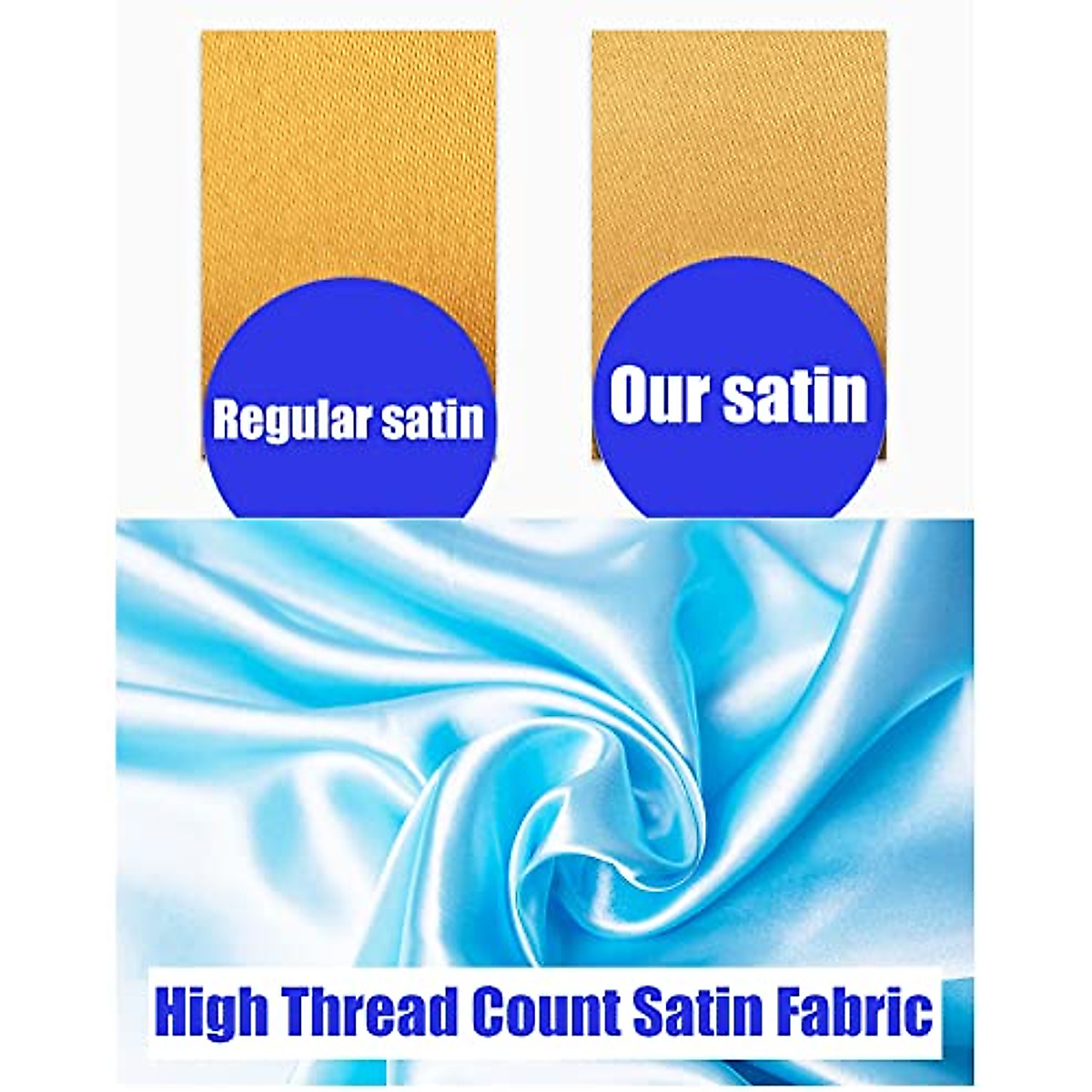 Satin Pillowcase for Hair and Skin, Black Pillow Case Set of 2, Standard, Queen, King Size Satin Pillowcases, Silk Pillow Cases with Envelope Closure (Standard 20X26 Inch, Black)