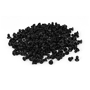 uxcell Computer PC Case 3.5" HDD 6#-32 Flat Phillips Head Hard Drive Screw Black 400pcs