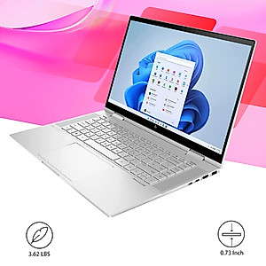 2022 HP Envy X360 2-in-1 15.6" FHD Touchscreen Laptop Computer, Intel Core i7-1165G7, 16GB RAM, 512GB PCIe SSD, Backlit Keyboard, Iris Xe Graphics, B&O Audio, Windows11, Silver, (Renewed)