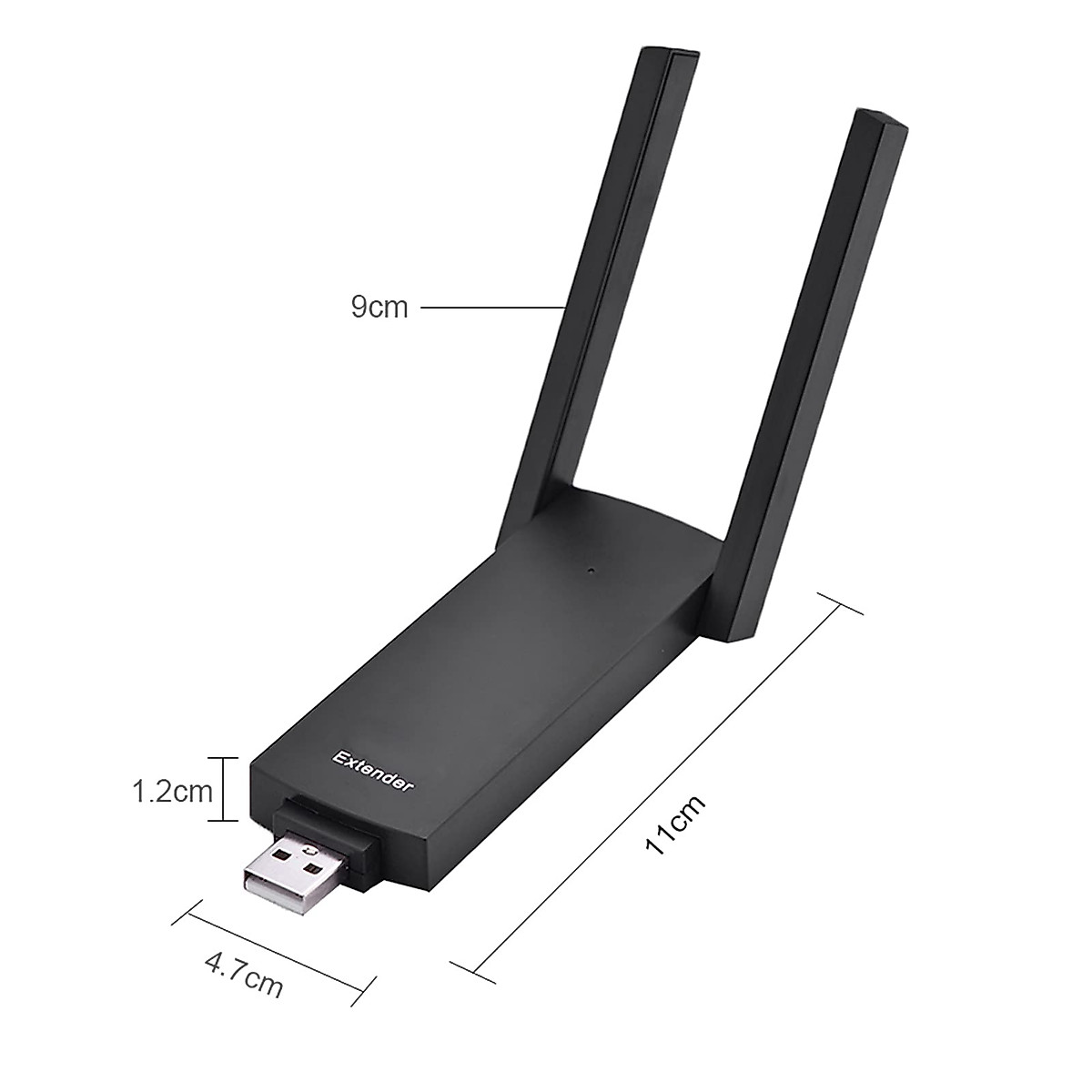 WiFi Extender, 300Mbps USB WiFi Network Signal Range Extender Wireless Internet Booster Dual Antenna Wireless Router Repeater AP Amplifier