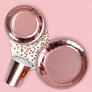 Rose Gold Party Supplies (Rose Gold Party Decorations Set with Balloons)