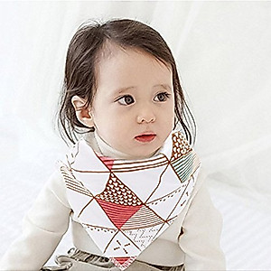 Pink Organic Cotton Baby Bandana Drool Bibs for Girls 8 Pack