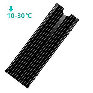 M.2 Heatsink Cooler 2280 SSD Double-Sided Heat Sink with Thermal Silicone pad for PS5/PC PCIE NVME M2 SSD(Black）)